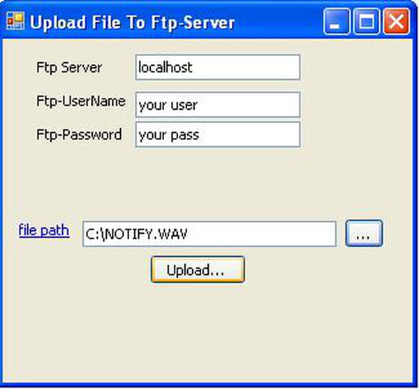C NET Upload File To Ftp Server CodeS SourceS