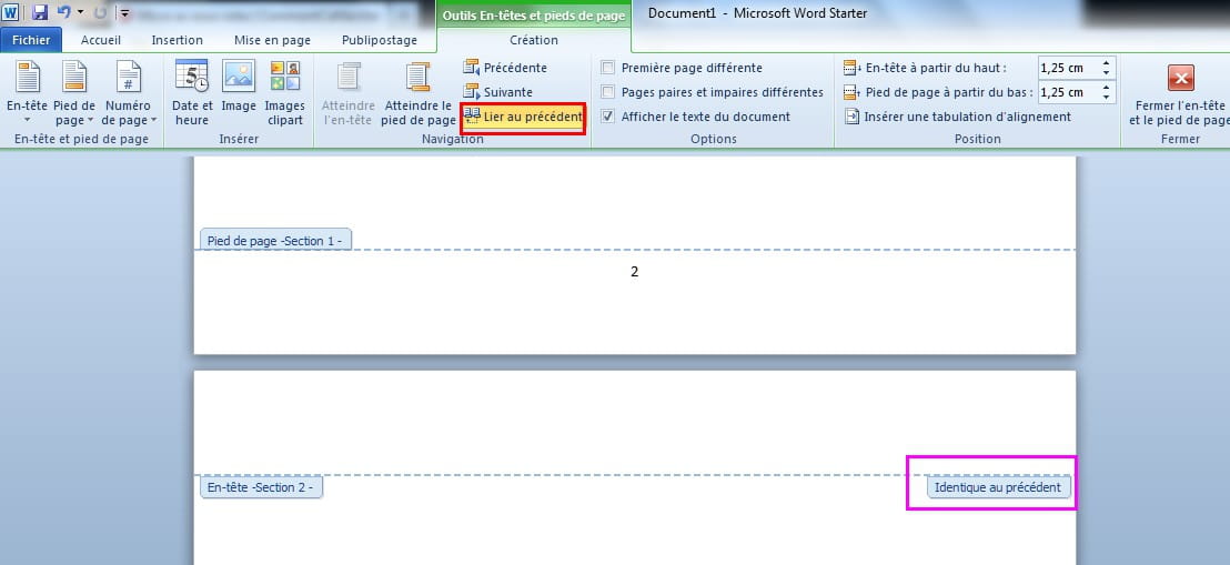 Numérotation des pages sous Word - Comment Ça Marche