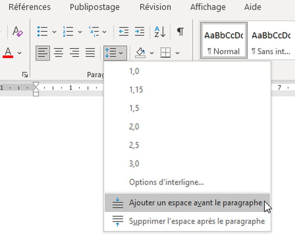 Paragraphe Word : retrait, espacement, interligne…