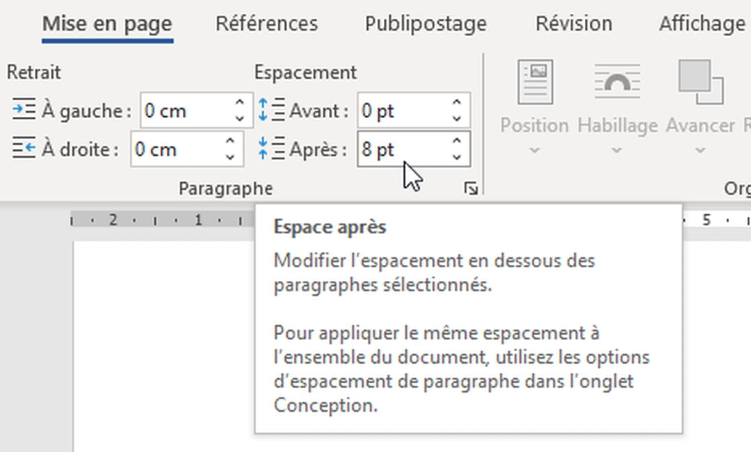 Paragraphe Word : retrait, espacement, interligne…