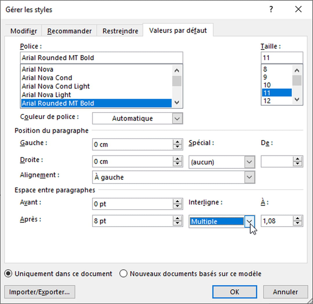 Paragraphe Word : retrait, espacement, interligne…