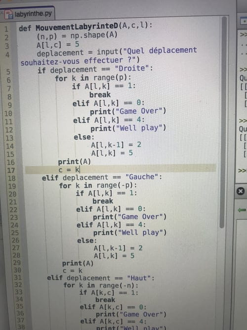 Labyrinthe à bille - Forum Python