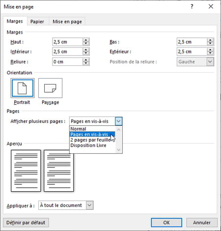 Numéroter des pages avec Word