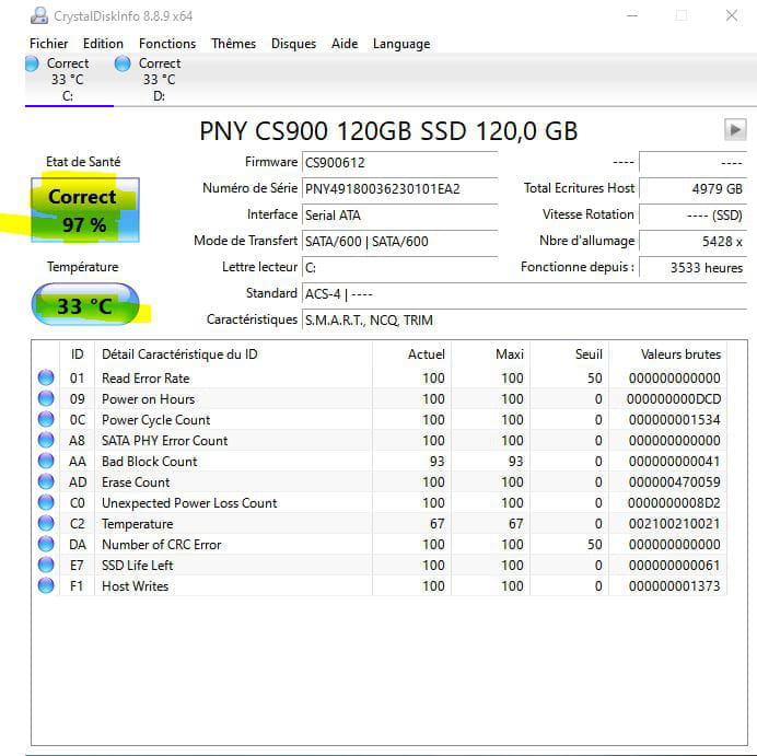 Affichage du UEFI BIOS Utility - Advanced mode au démarrage